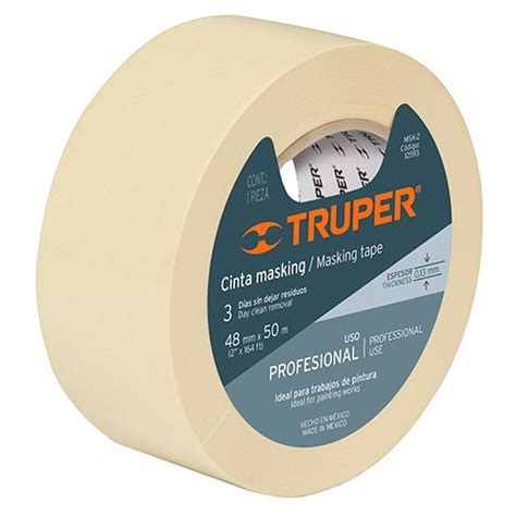 Caja De 10 Cintas Masking Tape 2 Truper 12593 TLAPALERIALABURBUJA