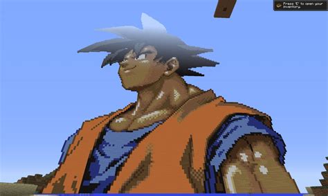 Goku Giant Pixel Art Minecraft Map
