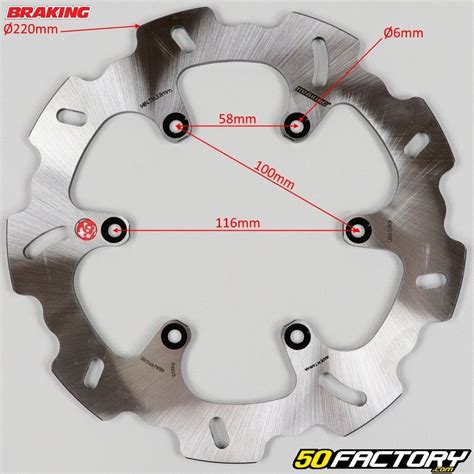 Disque de frein arrière Kawasaki KDX KLX KX Ø220mm wave Braking