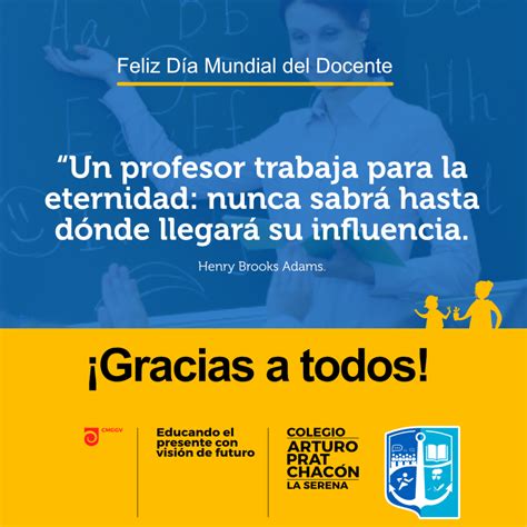 Feliz D A Mundial Del Docente Colegio Arturo Prat Chac N