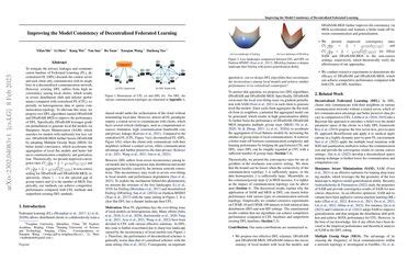 Improving The Model Consistency Of Decentralized Federated Learning