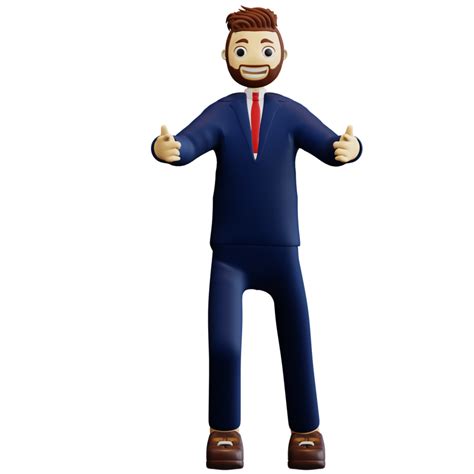 3d Businessman Pointing 18748877 PNG