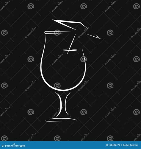 Vector Del Icono Del C Ctel Pictograma Aislado En Fondo S Mbolo