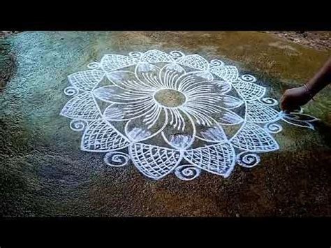 Navaratri Special Rangoli Puratasi Madham Flower Kolam Pandaga