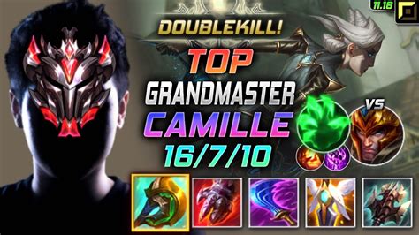 GrandMaster Camille TOP vs Jarvan IV 천상계 탑 카밀 템트리 룬 신파자 착취 カミール