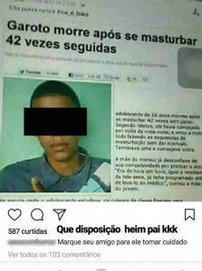 Garoto morre após se masturbar 42 vezes Será verdade