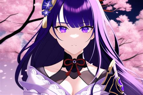 Raiden Shogun Genshin Impact Generated By Marija Using Novelai AIBooru