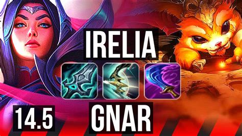 IRELIA Vs GNAR TOP 9 Solo Kills Legendary 15 3 5 400 Games NA