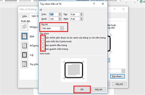Cách làm viền khung trong word