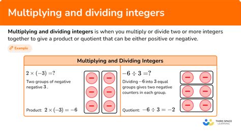 multiplying and dividing integers steps examples and questions