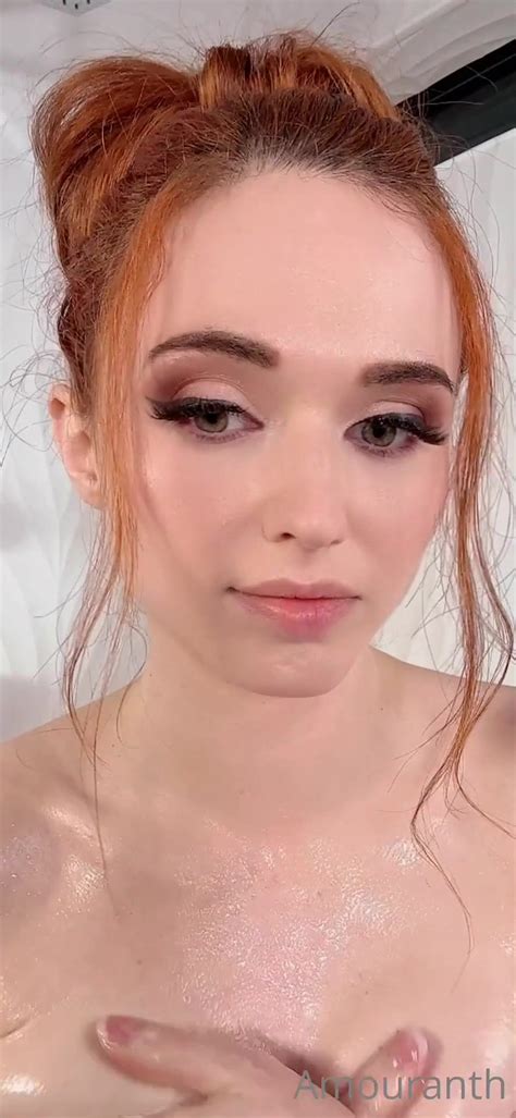 Hot Amouranth Naked Dildo Wet Pussy Penetration Shower Onlyfans