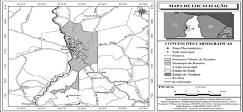 Mapa de localização do município de Teresina PI Download Scientific
