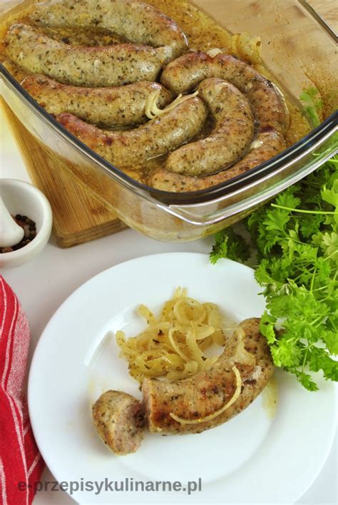 Biała kiełbasa w piwie i musztardzie e PrzepisyKulinarne pl