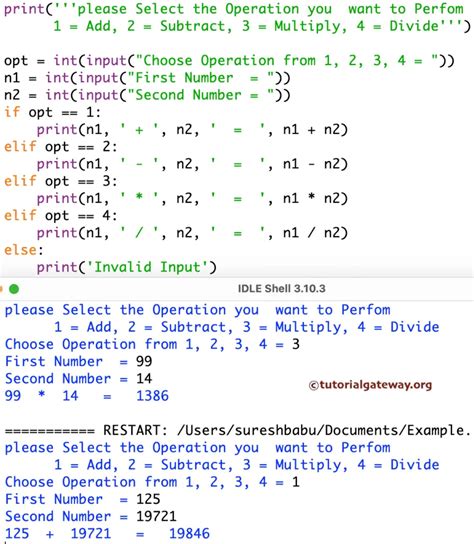 Python Program To Make A Simple Calculator