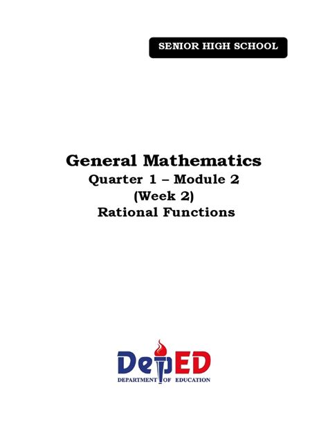 gen math q1 wk 2 module 2 rational functions pdf numbers function mathematics