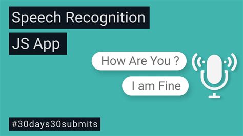 speech recognition app using vanilla javascript