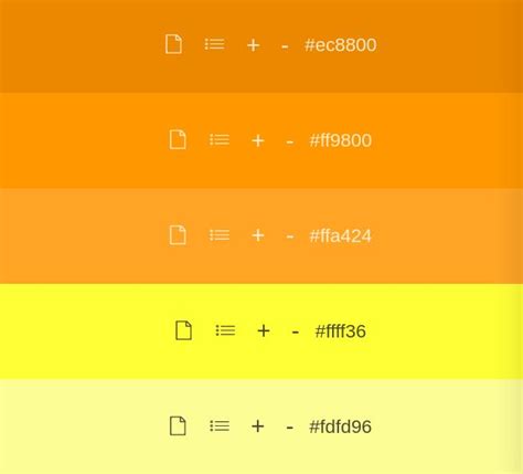 Paleta De Colores Naranja Y Amarillo Paletas De Color Naranja Color
