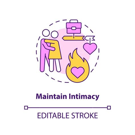 Maintain Intimacy Concept Icon Drawing Connection Partner Vector