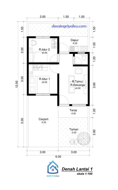 Denah Rumah Minimalis Type Lantai