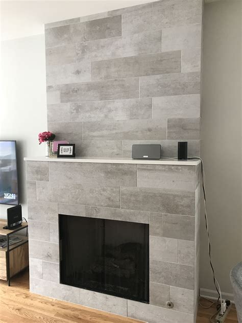 Modern Porcelain Tile Fireplace Mollymuriel