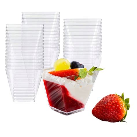 Plastikowe pucharki Kubki do mini deserów na przekąski FINGERFOOD 200