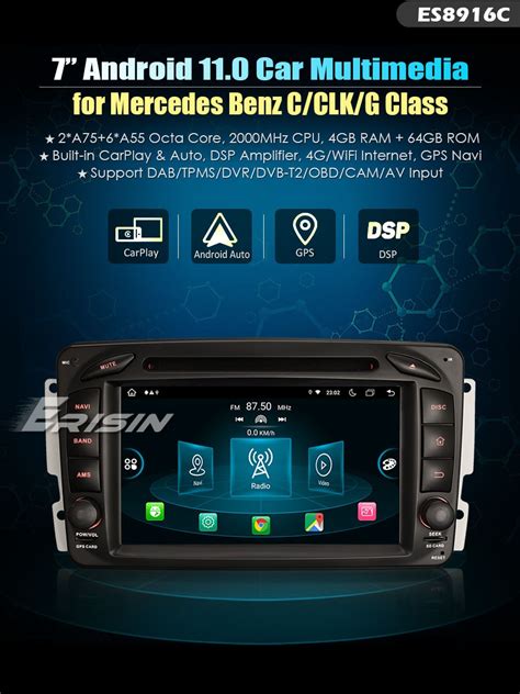 Erisin ES8916C 8 Core Android 11 Car Stereo DAB GPS Sat Nav For