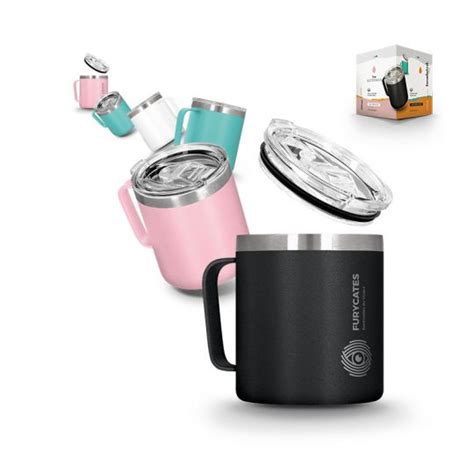 MUG ISOTHERME DOUBLE PAROI INOX AVEC COUVERCLE personnalisé pour