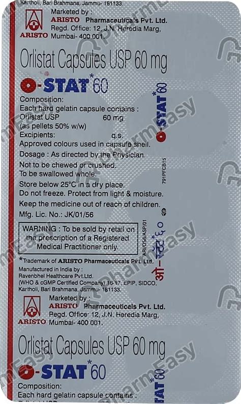 O Stat 60 MG Capsule 10 Uses Side Effects Price Dosage PharmEasy