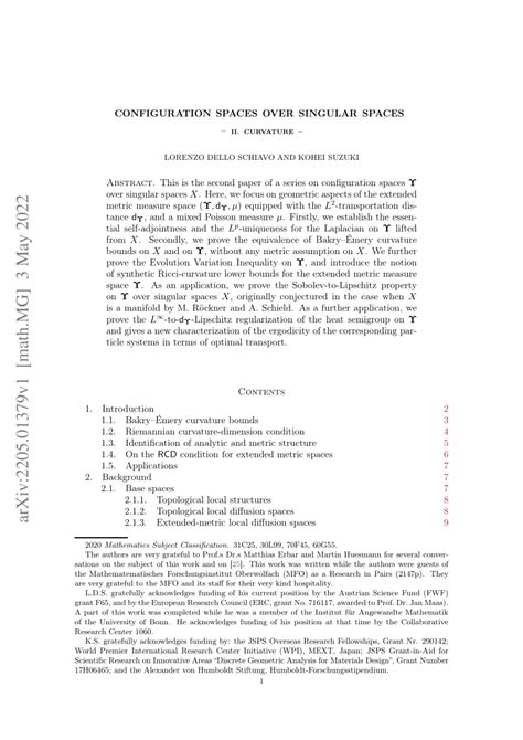pdf configuration spaces over singular spaces ii curvature