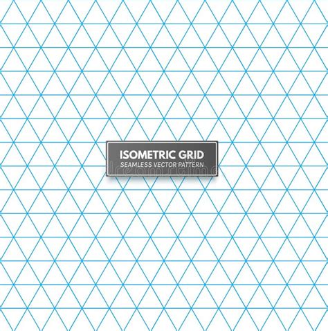 Isometric Grid Seamless Pattern Vector Template For Design Stock