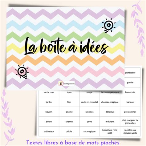 La boite à idées textes libres