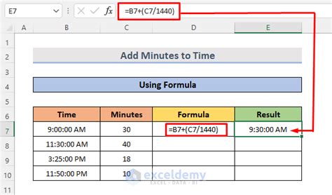 How To Add Minutes To Time Quickly In Excel Easy Ways Exceldemy