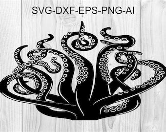 Octopus SVG Octopus Tentacles SVG Vector Octopus Tentacles Svg Png Eps