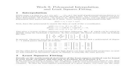 download pdf week 9 polynomial interpolation and least squares fitting · figure 1 example of