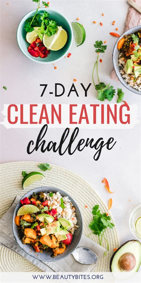 7 Day Clean Eating Challenge Meal Plan The First One Beauty Bites