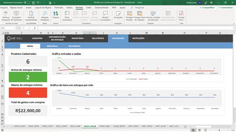 Planilha Para Controle De Material Para Escrit Rio Smart Planilhas