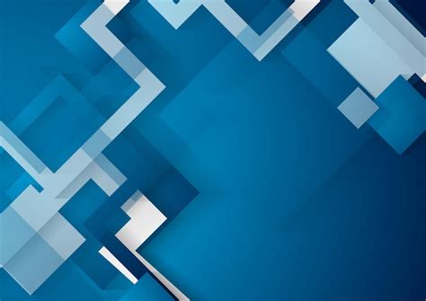 Fondo De Vector Geom Trico Abstracto Azul Vector Premium
