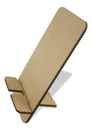 Soporte Porta Celular Madera Mdf Fibrofacil Liso X Chico Mercadolibre