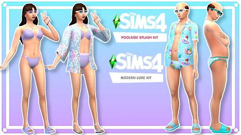 The Sims Poolside Splash Kit Modern Luxe Kit Review Youtube
