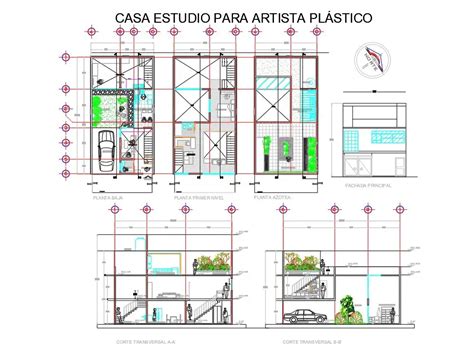 Vivienda Unifamiliar En Autocad Librer A Cad