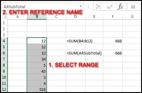 Using Cell References And Named Ranges Excel Help