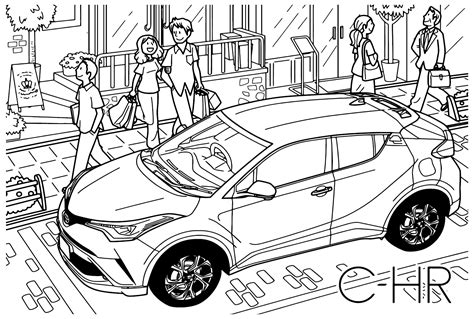 Toyota C HR Coloring Page Free Printable Coloring Pages