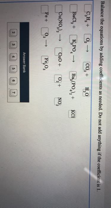 solved balance the equations by adding coefficients as