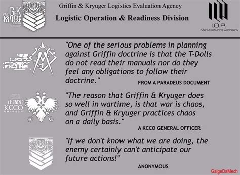 Griffin Kryuger Logistics Evaluation Agency Logistic Operation