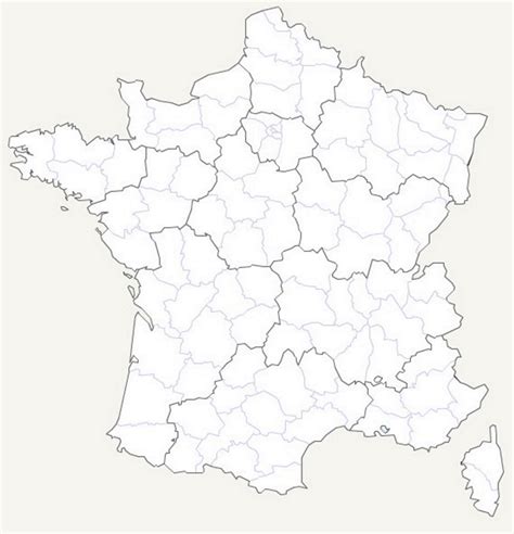 Carte De France Vierge Voyages Cartes