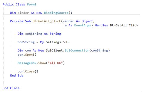 coding for a simple stored procedure