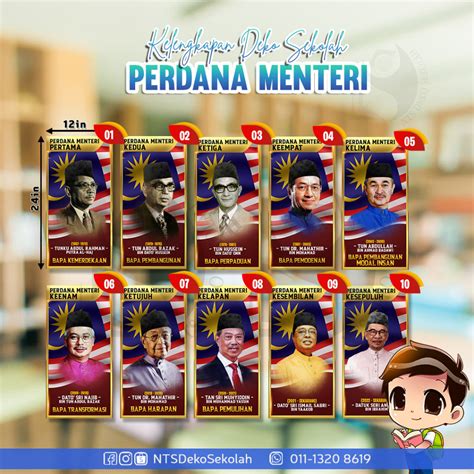 1 DAY SHIP SET POSTER PATRIOTIK PERDANA MENTERI KECERIAAN KELAS