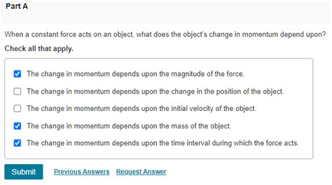 Solved When A Constant Force Acts On An Object What Does Chegg