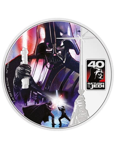 STAR WARS Return of the Jedi 40th Anniversary 3 Oz Silbermünze 10