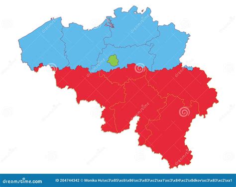 Blank Map Belgium High Quality Map Kingdom Of Belgium With Provinces